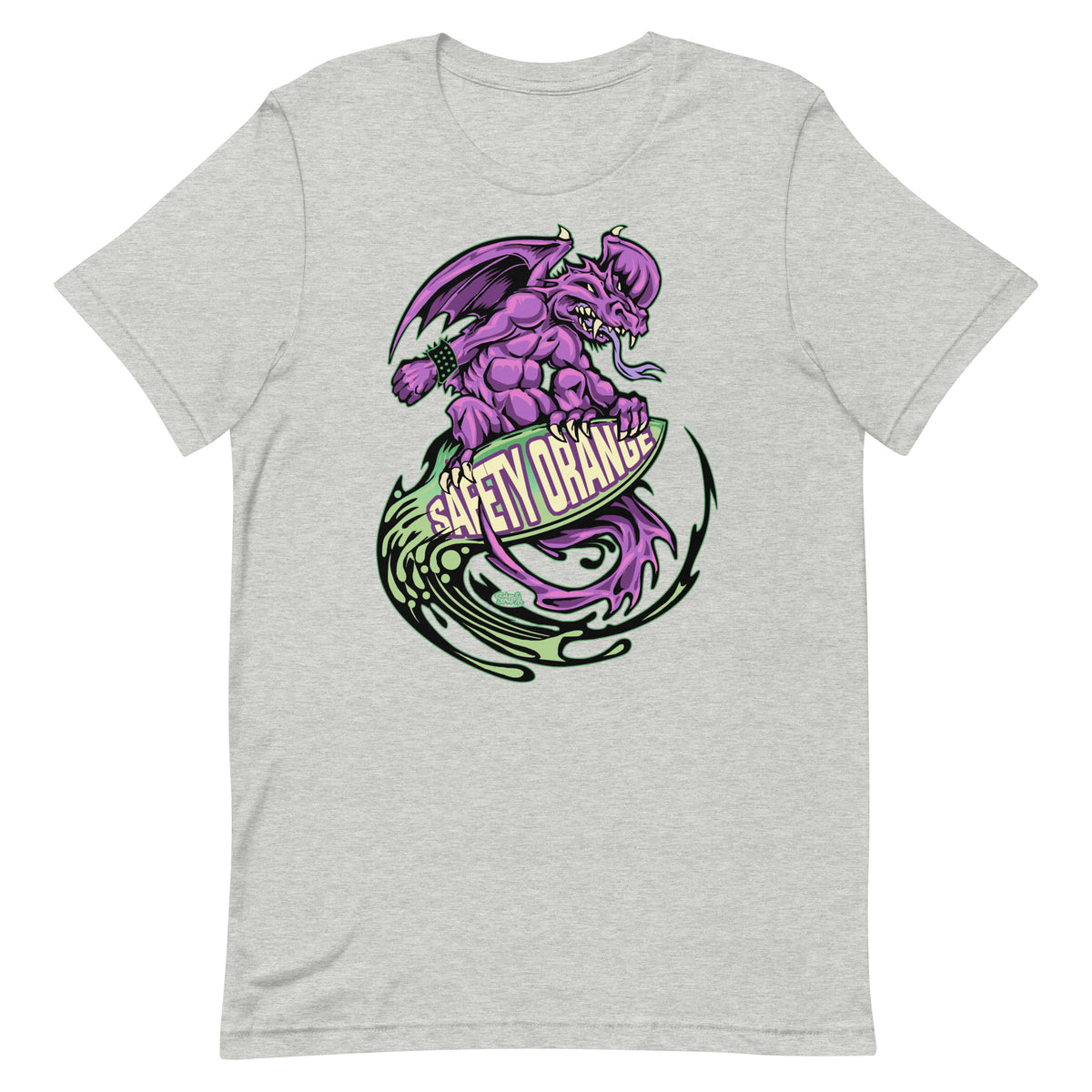 Purple Gargoyle Tee – Safety Orange